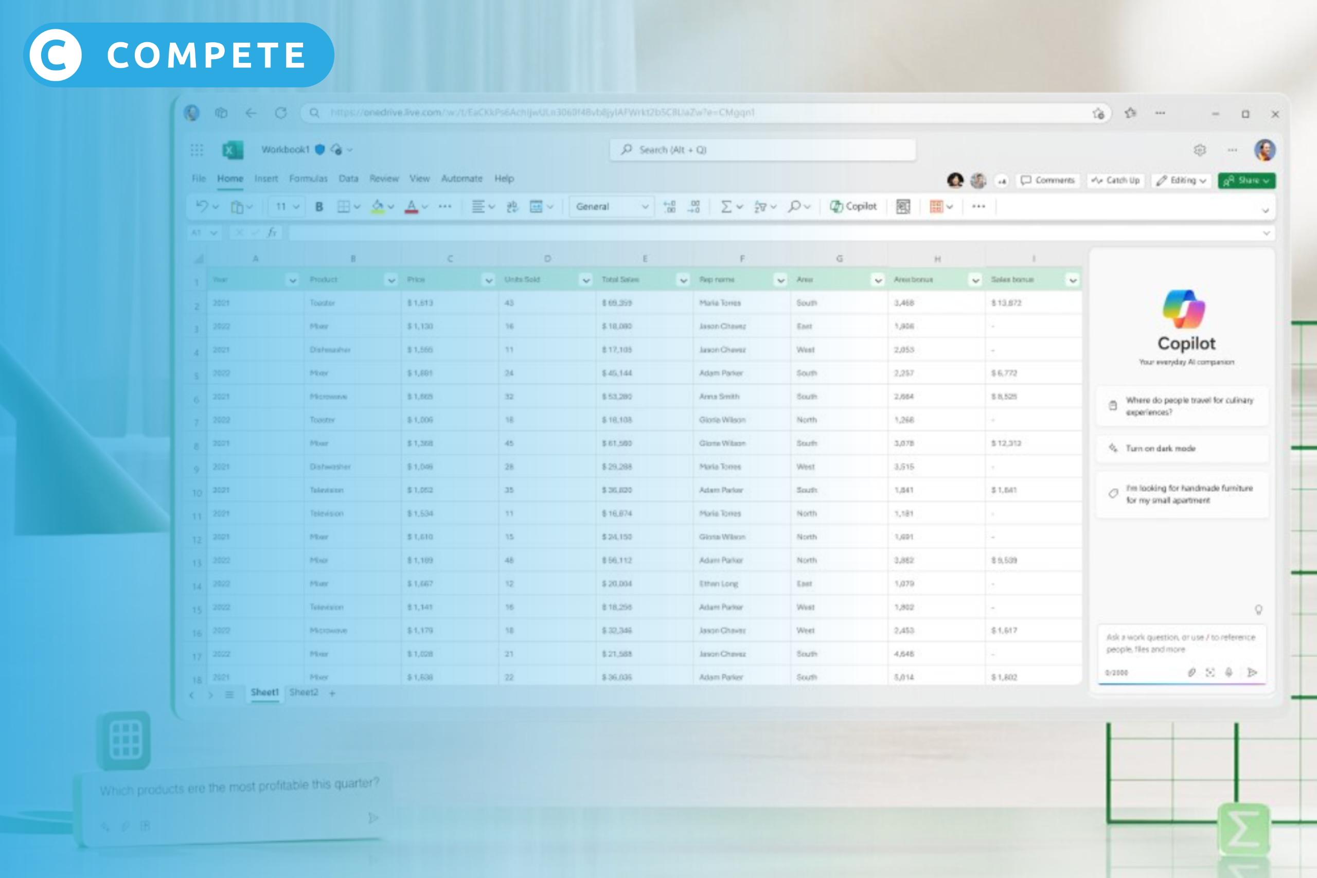 Microsoft Copilot's for Excel - Compete